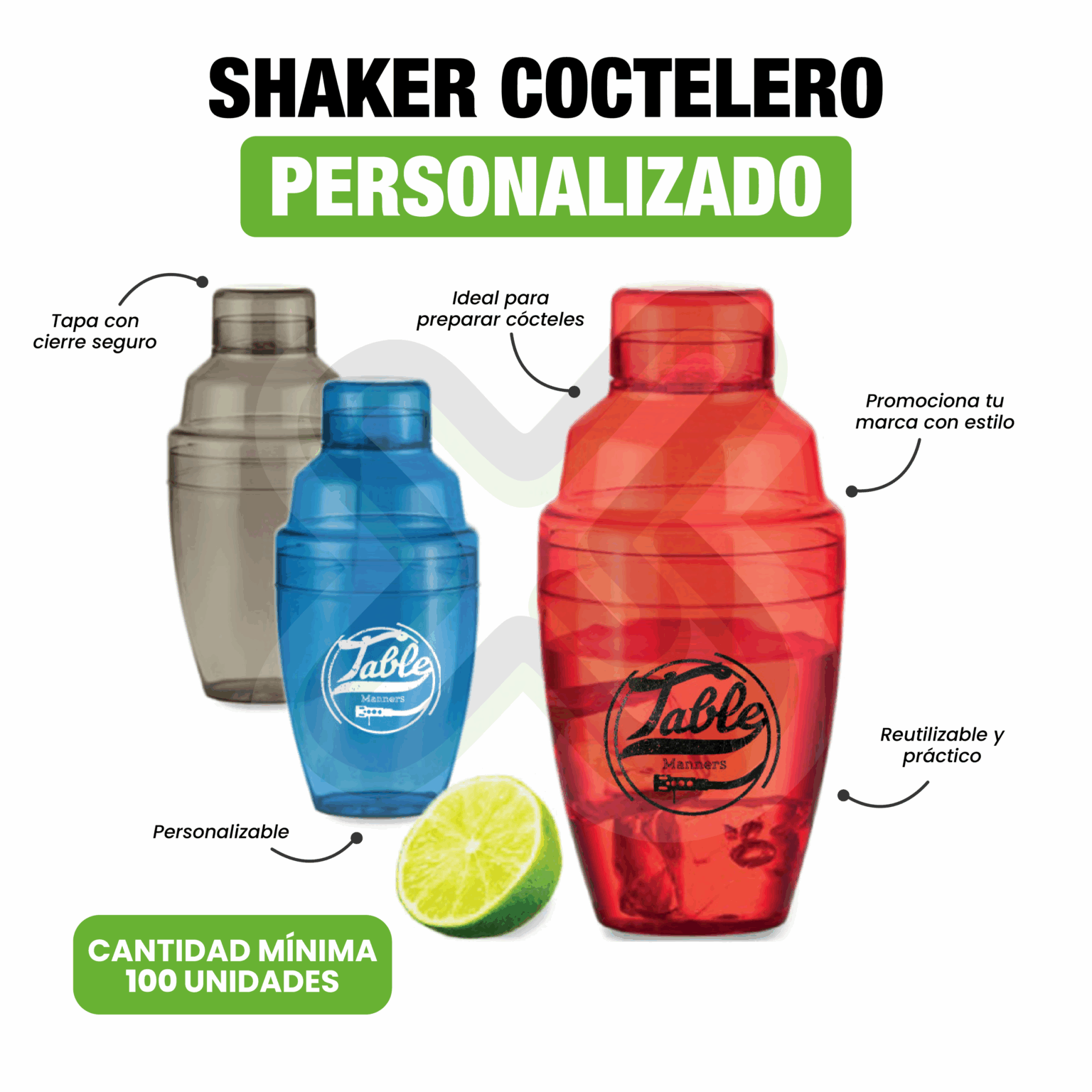 SHAKER COCTELERO PERSONALIZADO - Ecovasos Perú